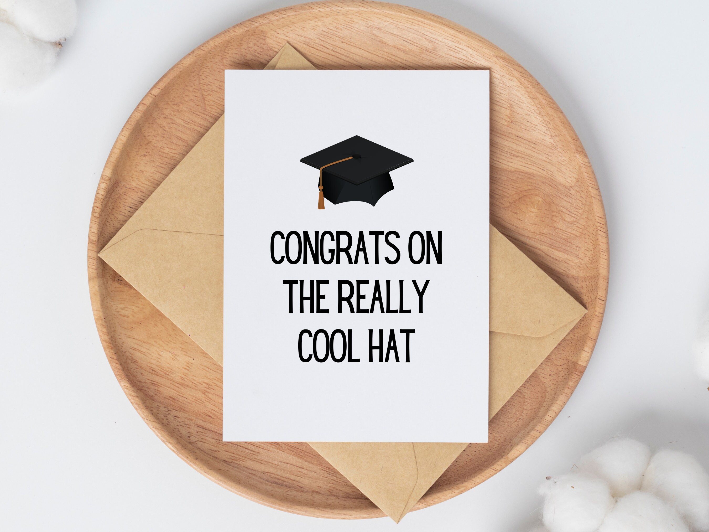 Printable Graduation Card, Congrats on the Really Cool Hat, High School ...