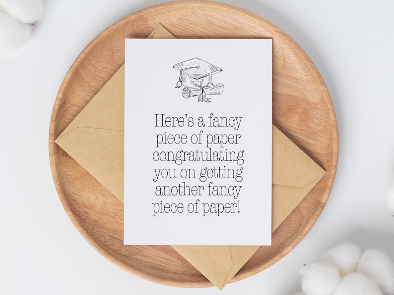 Printable Graduation Card, Fancy Piece of Paper, Diploma, High School ...