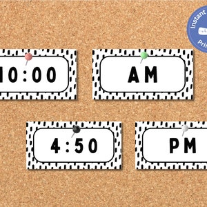 Printable Time Table Cards, School and Classroom Decor, Visual Daily ...