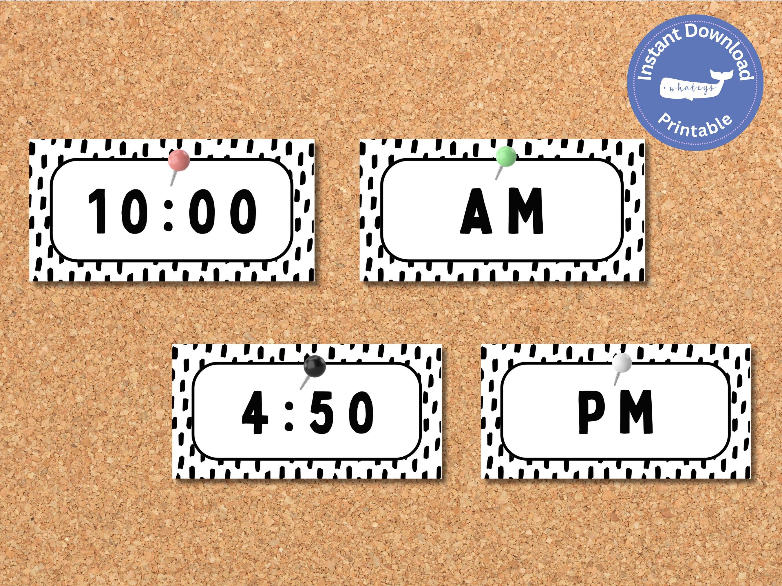 Printable Time Table Cards, School and Classroom Decor, Visual Daily ...