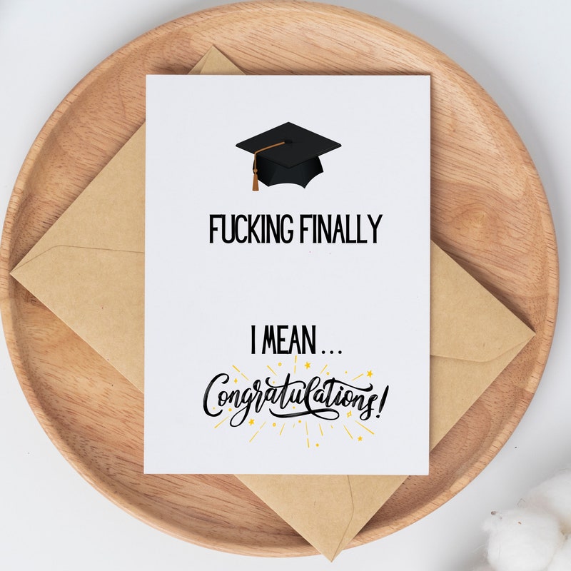 Funny Grad Card - Etsy