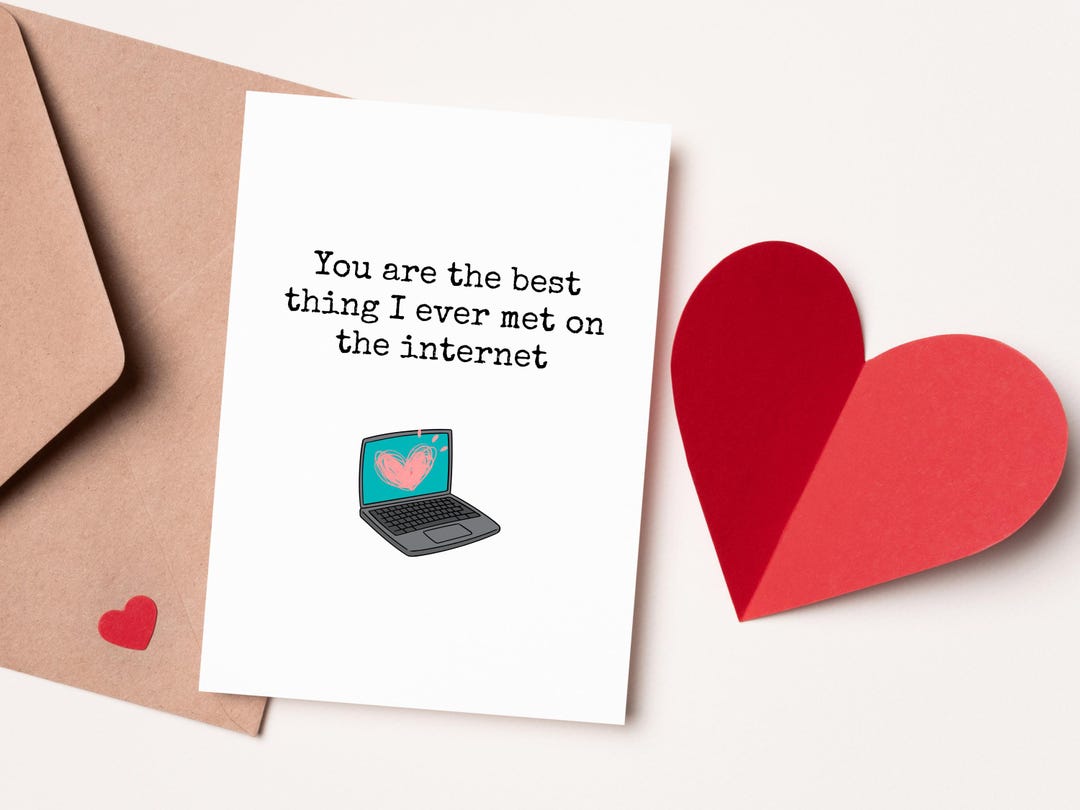 Printable Anniversary Card | Internet Dating Card | Online Date ...