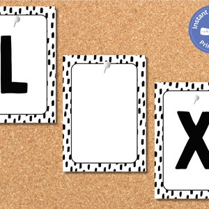 Printable Alphabet Cards, School and Classroom Decor, Visual Daily ...