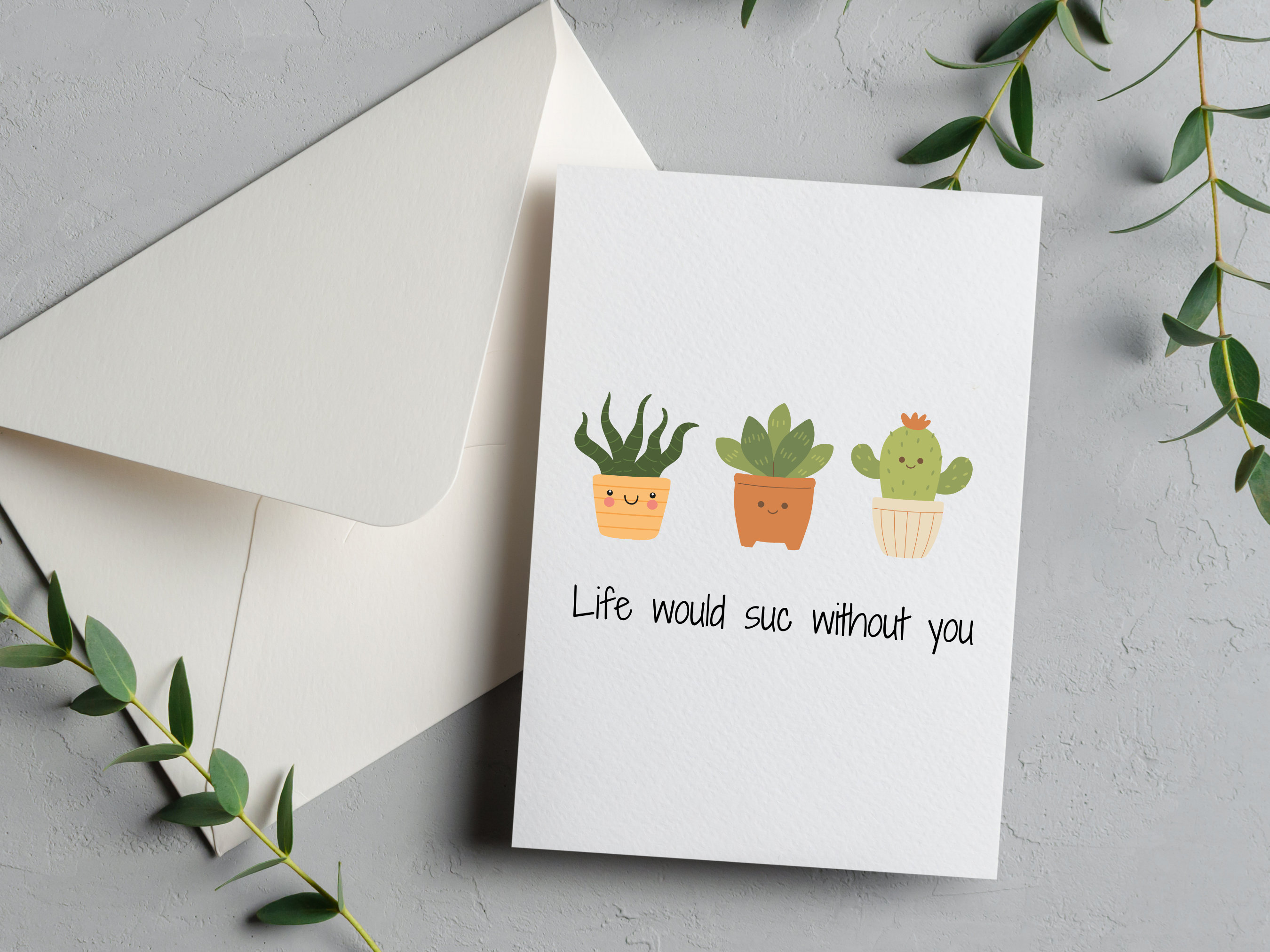 Printable Life Would Suc Without You Card, Card for Friend, Card for Gift, Happy Birthday Card ...