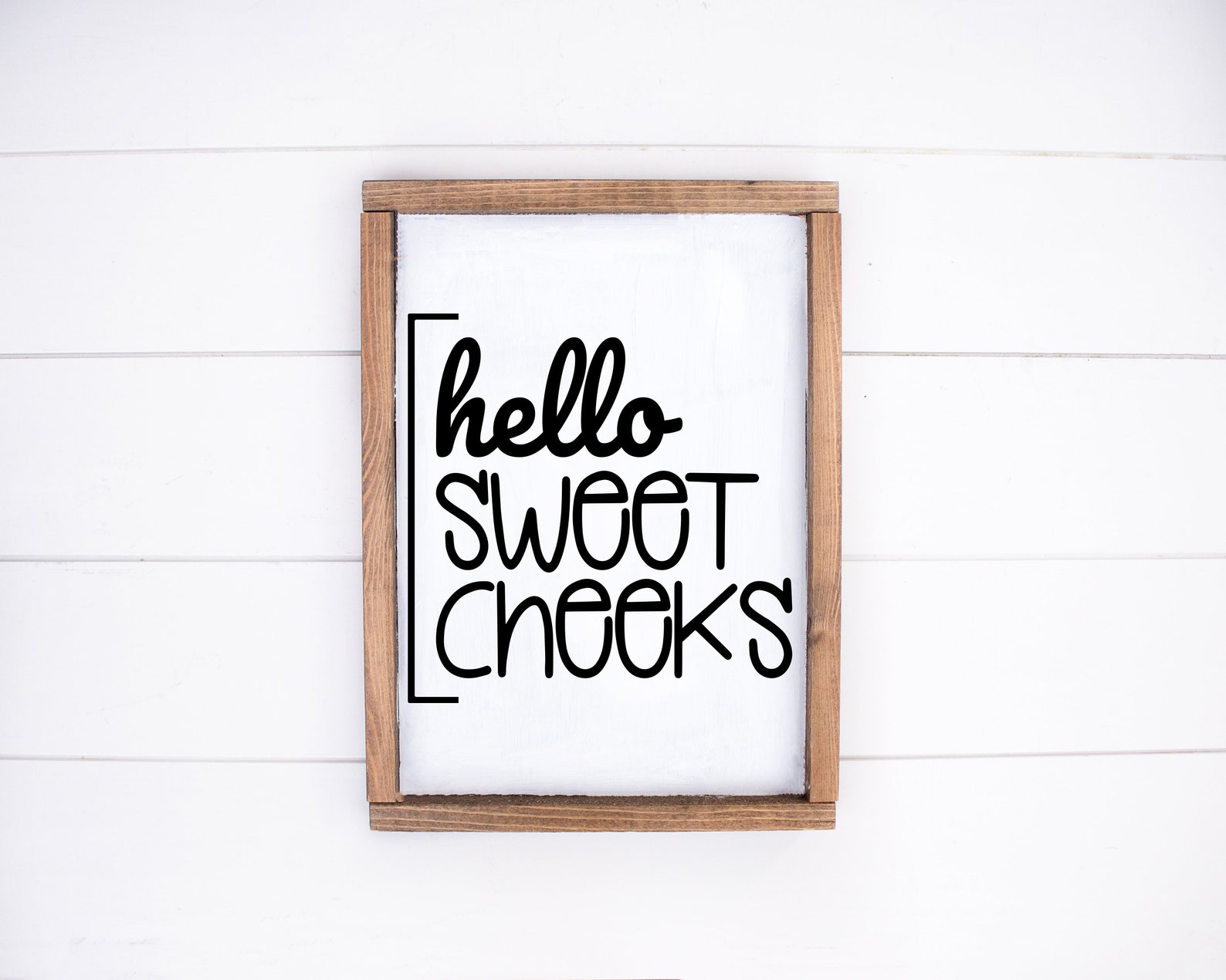 Hello Sweet Cheeks Printable, Funny Saying Wall Art, Bathroom Quote ...