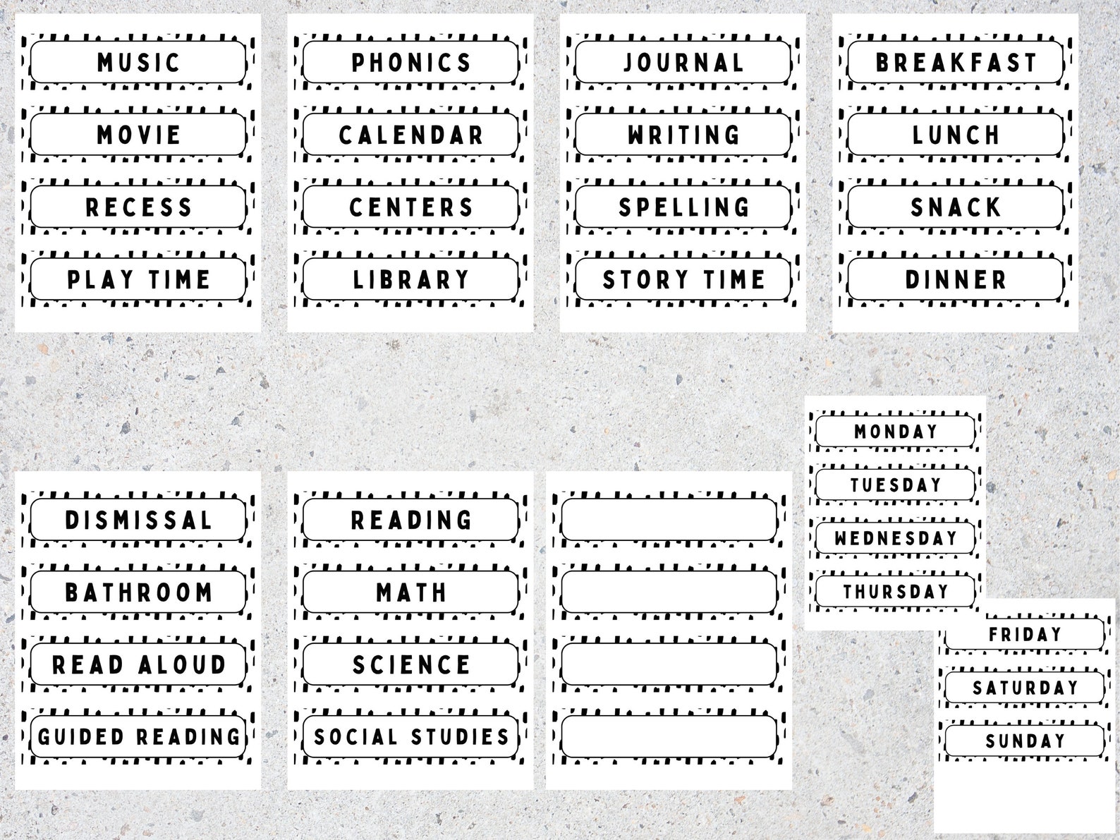 Printable Schedule Cards, School and Classroom Decor, Visual Daily ...
