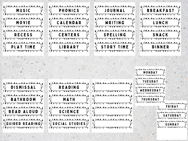 Printable Schedule Cards, School and Classroom Decor, Visual Daily ...