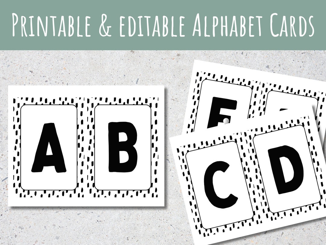Printable Alphabet Cards, School and Classroom Decor, Visual Daily ...