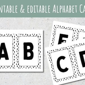 Printable Alphabet Cards, School and Classroom Decor, Visual Daily ...