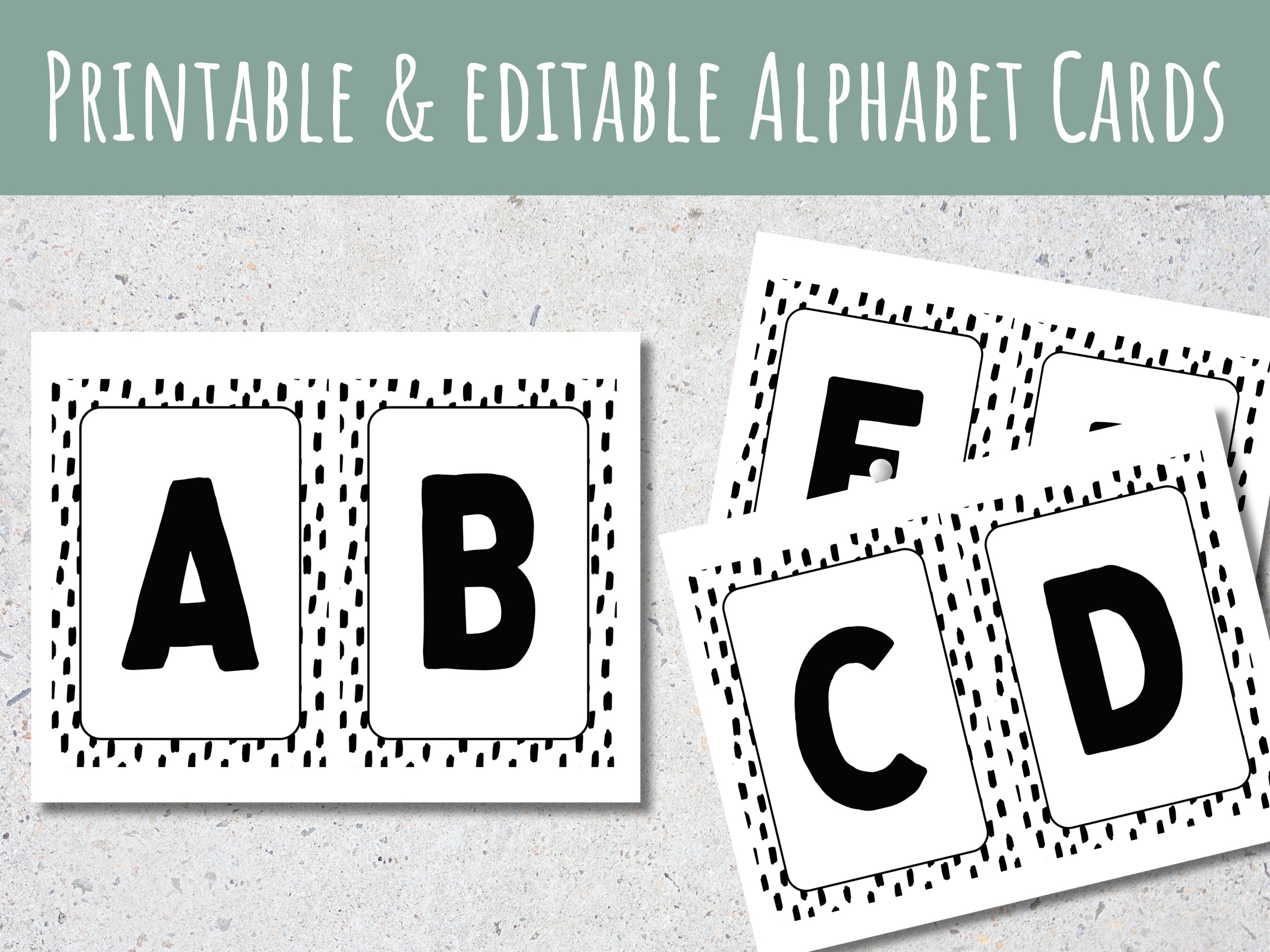 Printable Alphabet Cards, School and Classroom Decor, Visual Daily ...