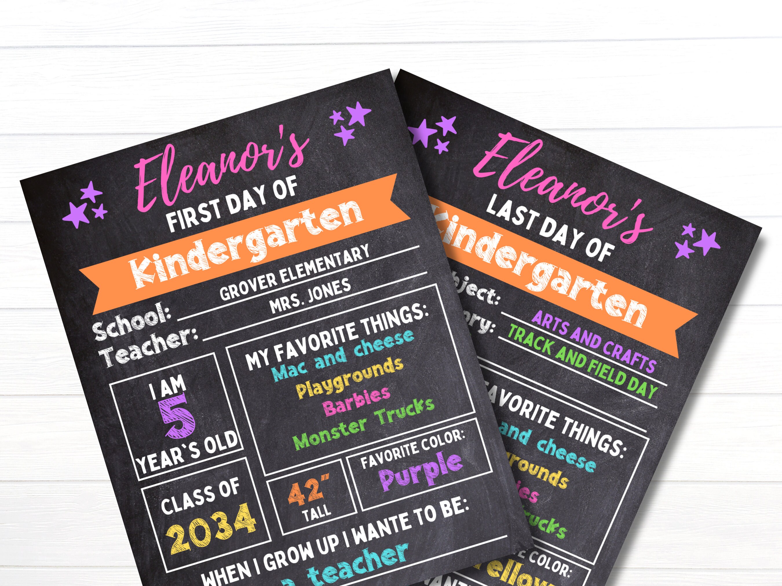 First Day of School Editable Sign, Back to School Printable, Last Day ...