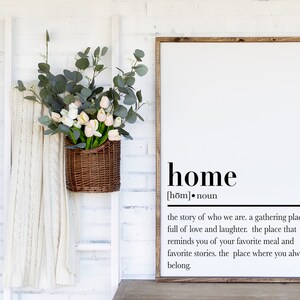 Home Definition Printable in Five Print Sizes, Entry Way Wall Art ...