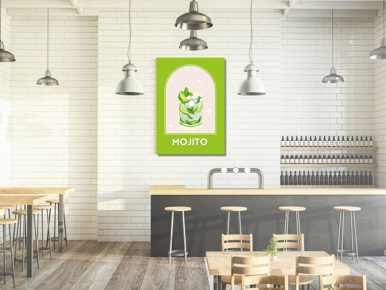 Mojito Cocktail Printable Classic Cocktail Print Colorful - Etsy