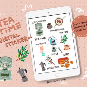 Coffee Time Digital Stickers for Goodnotes, Digital Planner Sticker ...