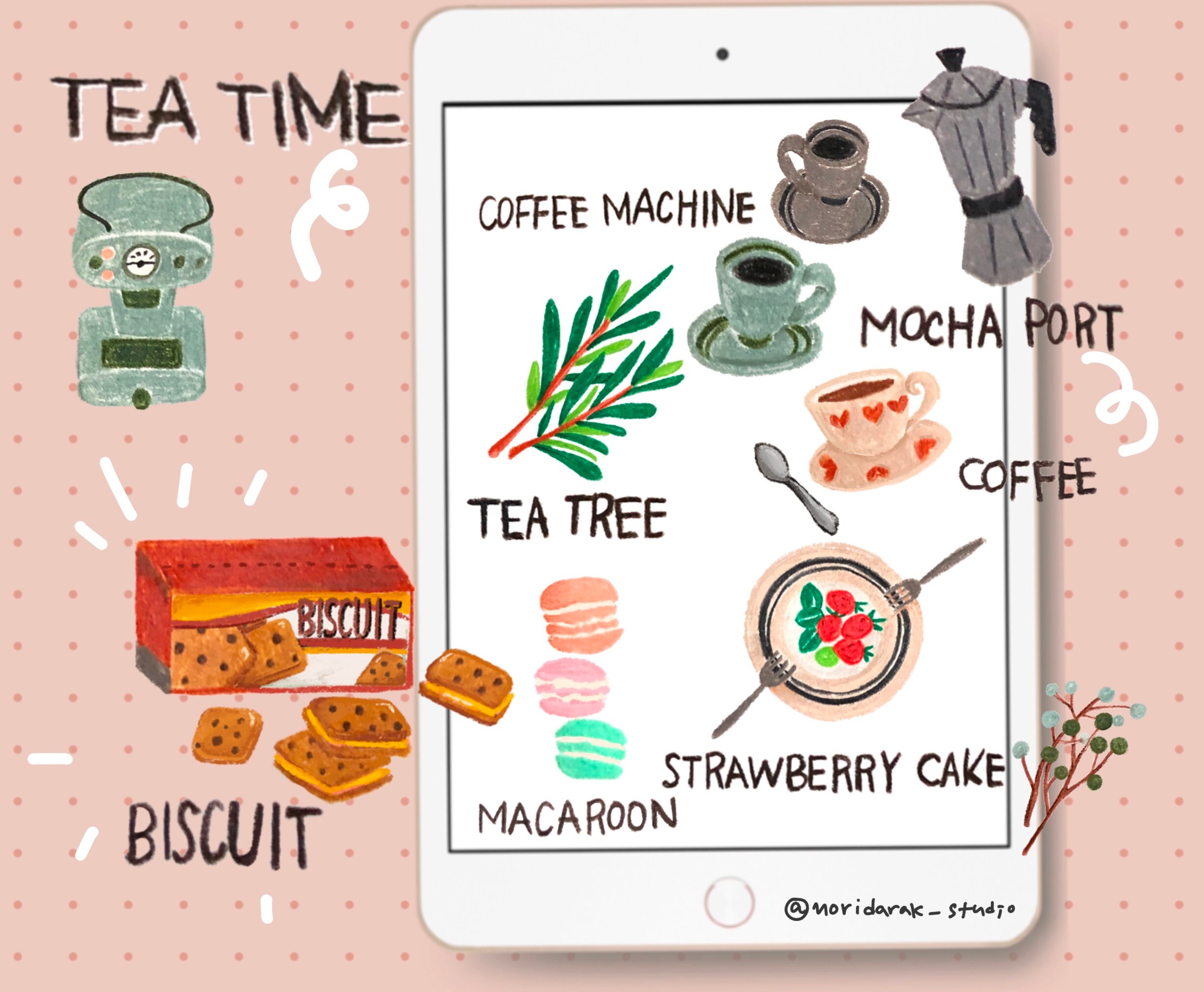 Coffee Time Digital Stickers for Goodnotes, Digital Planner Sticker ...