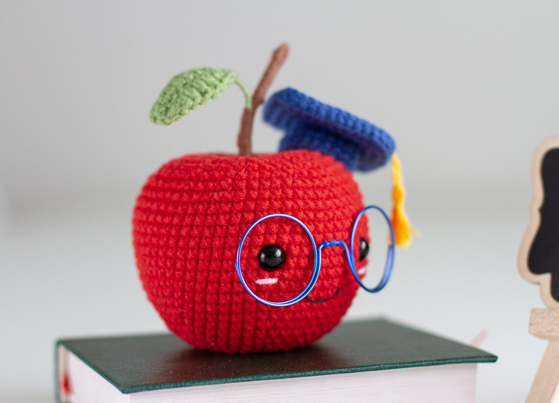 Apple Nerd Crochet Pattern: Back to School Gift (PDF Pattern) - Etsy