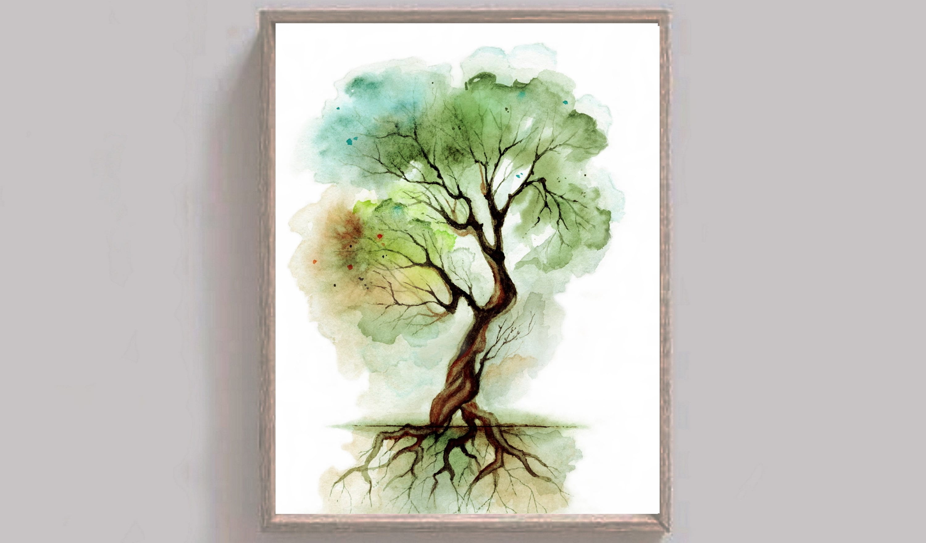 Tree Of Life Watercolor Painting