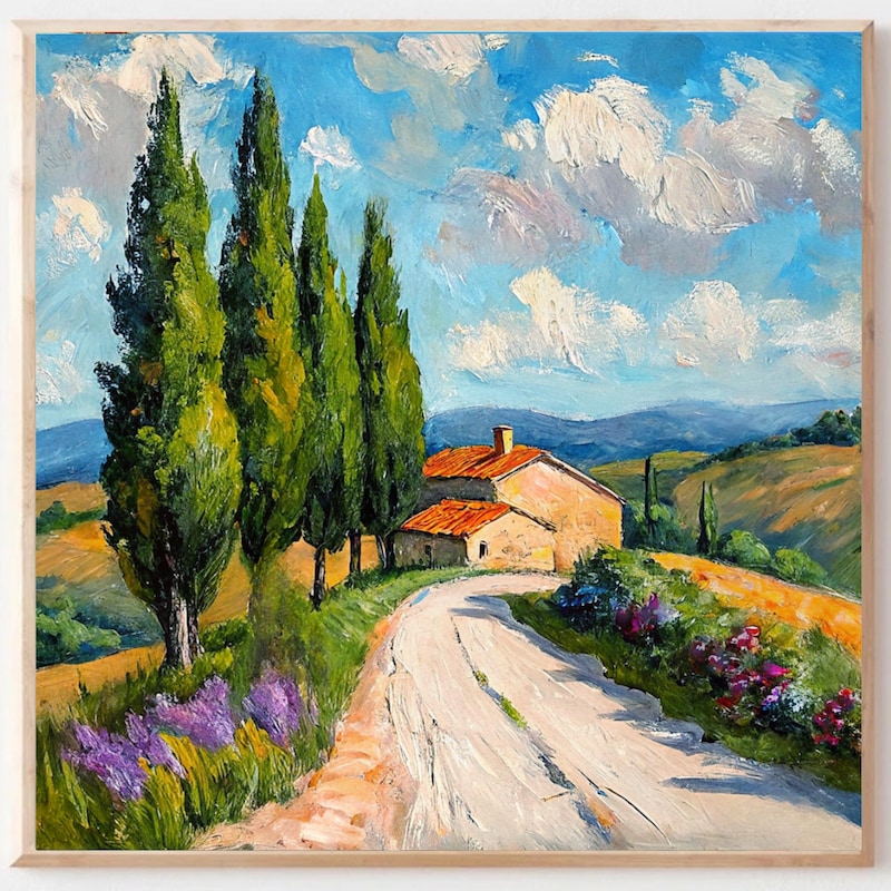 Tuscany Painting - Etsy