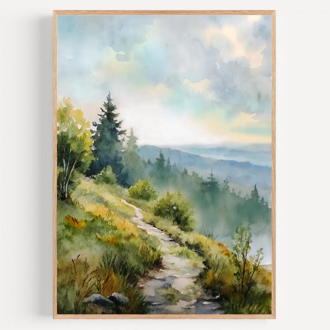 Appalachian Trail Painting Smoky Mountains Appalachian Art Print ...