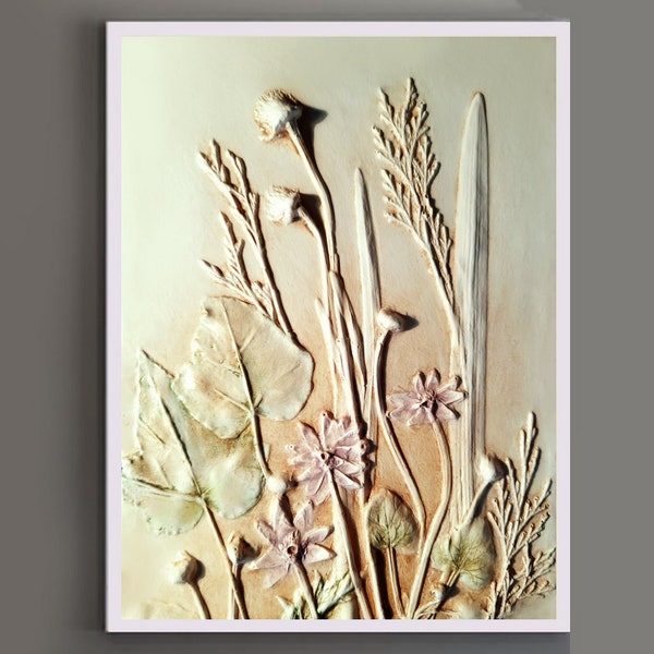 Botanical Bas Relief - Etsy
