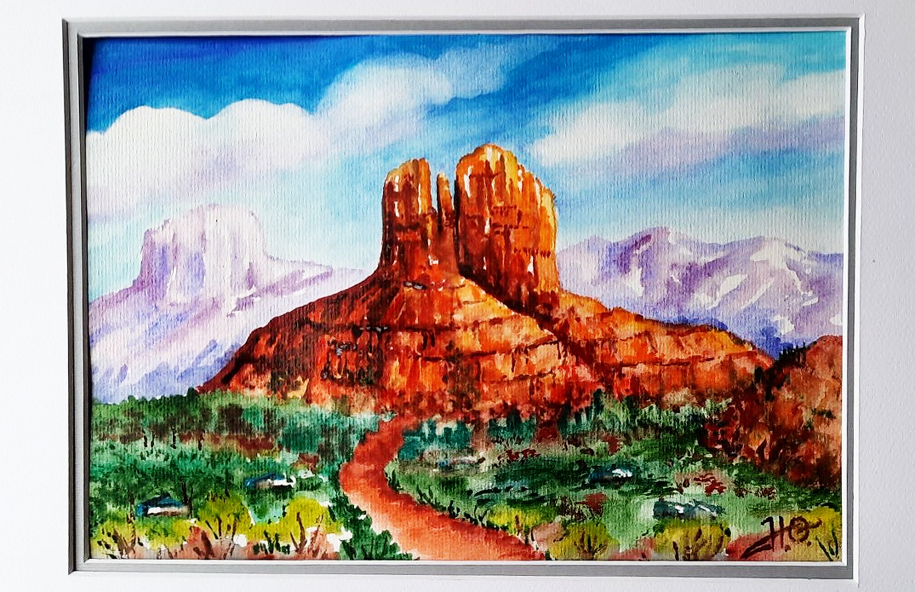 Sedona Arizona Original art painting Original watercolor 8.5 | Etsy