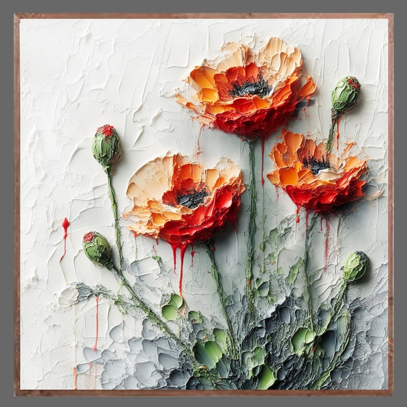 Poppy Wall Art - Etsy