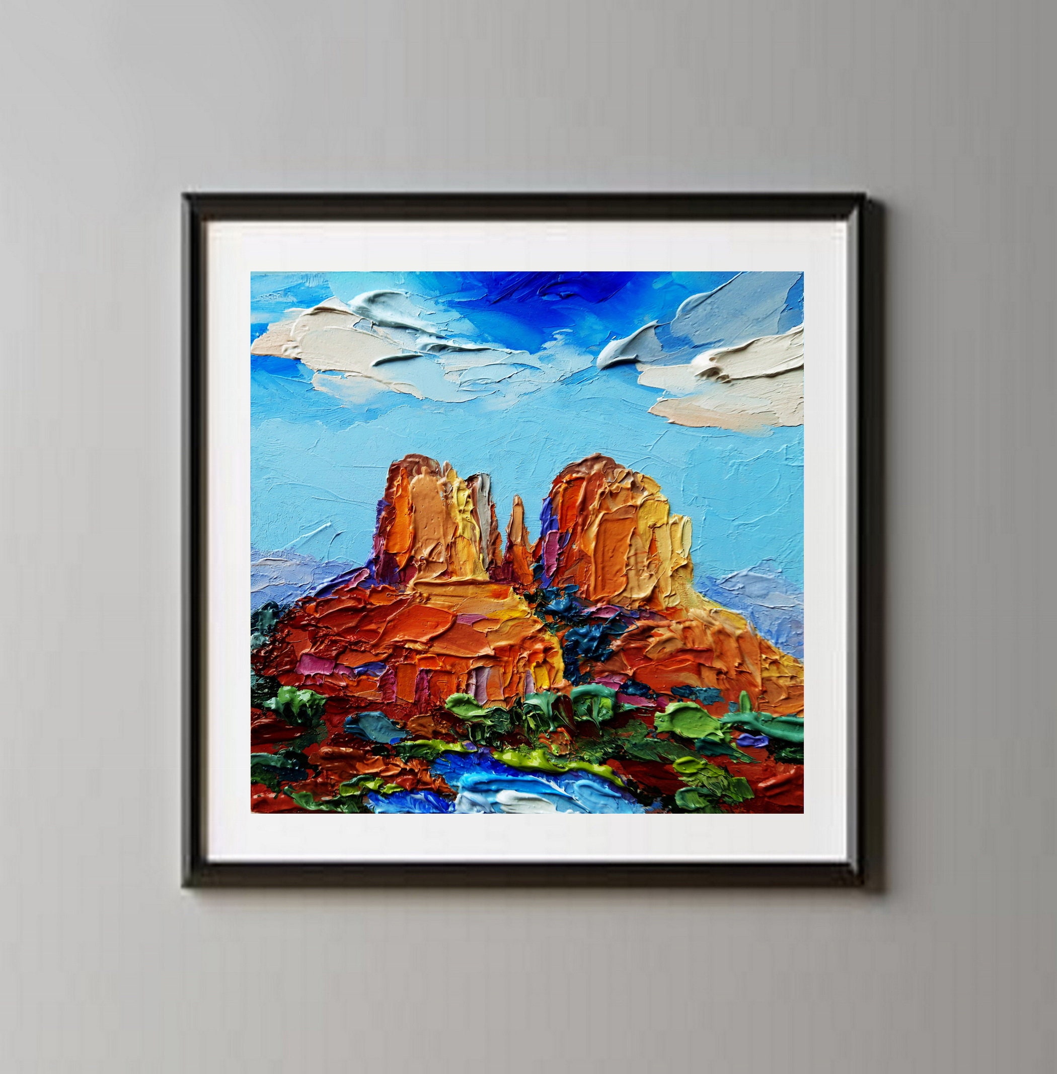 Sedona Painting Arizona Original Art Oil Cathedral Rock - Etsy Canada