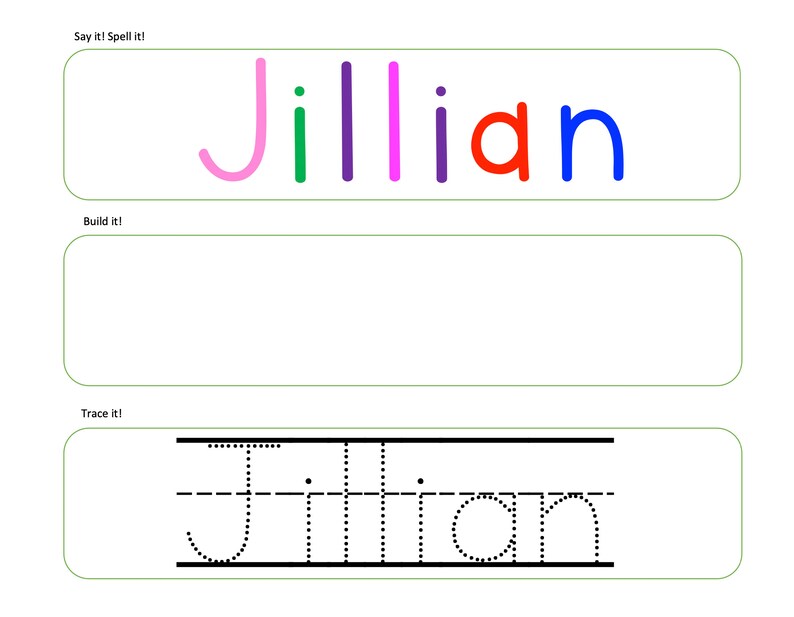 Custom Name Tracing Activity I Can Trace My Name Playdough/clay ...