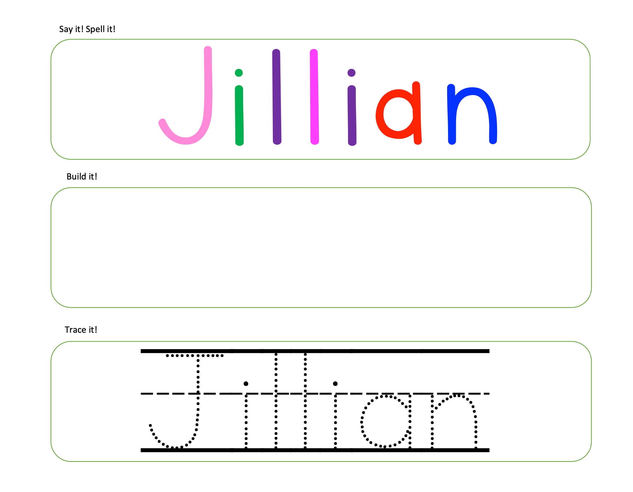 Custom Name Tracing Activity I Can Trace My Name Playdough/clay ...