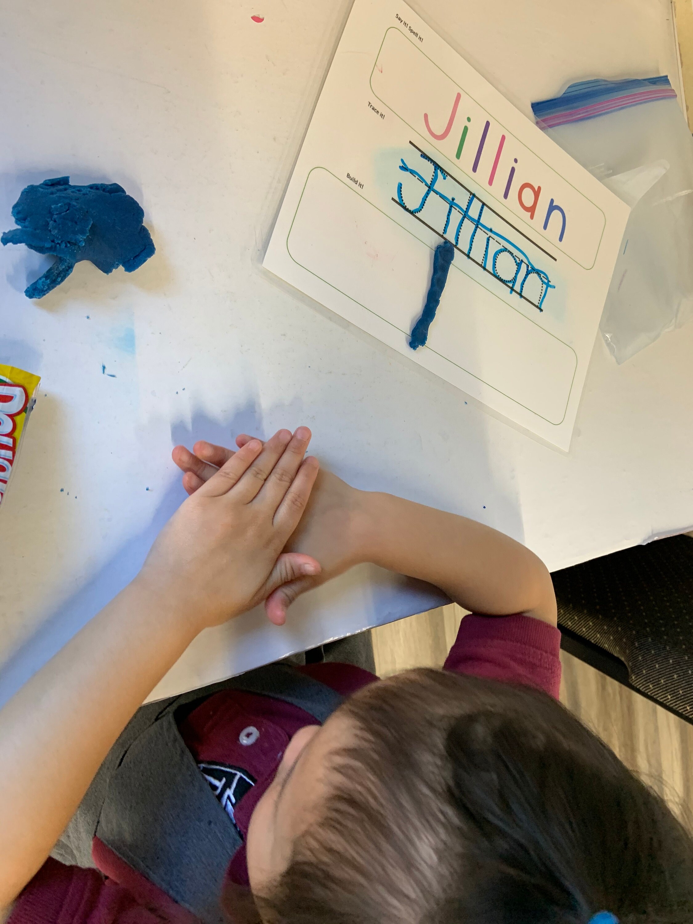 Custom Name Tracing Activity I Can Trace My Name Playdough/clay ...