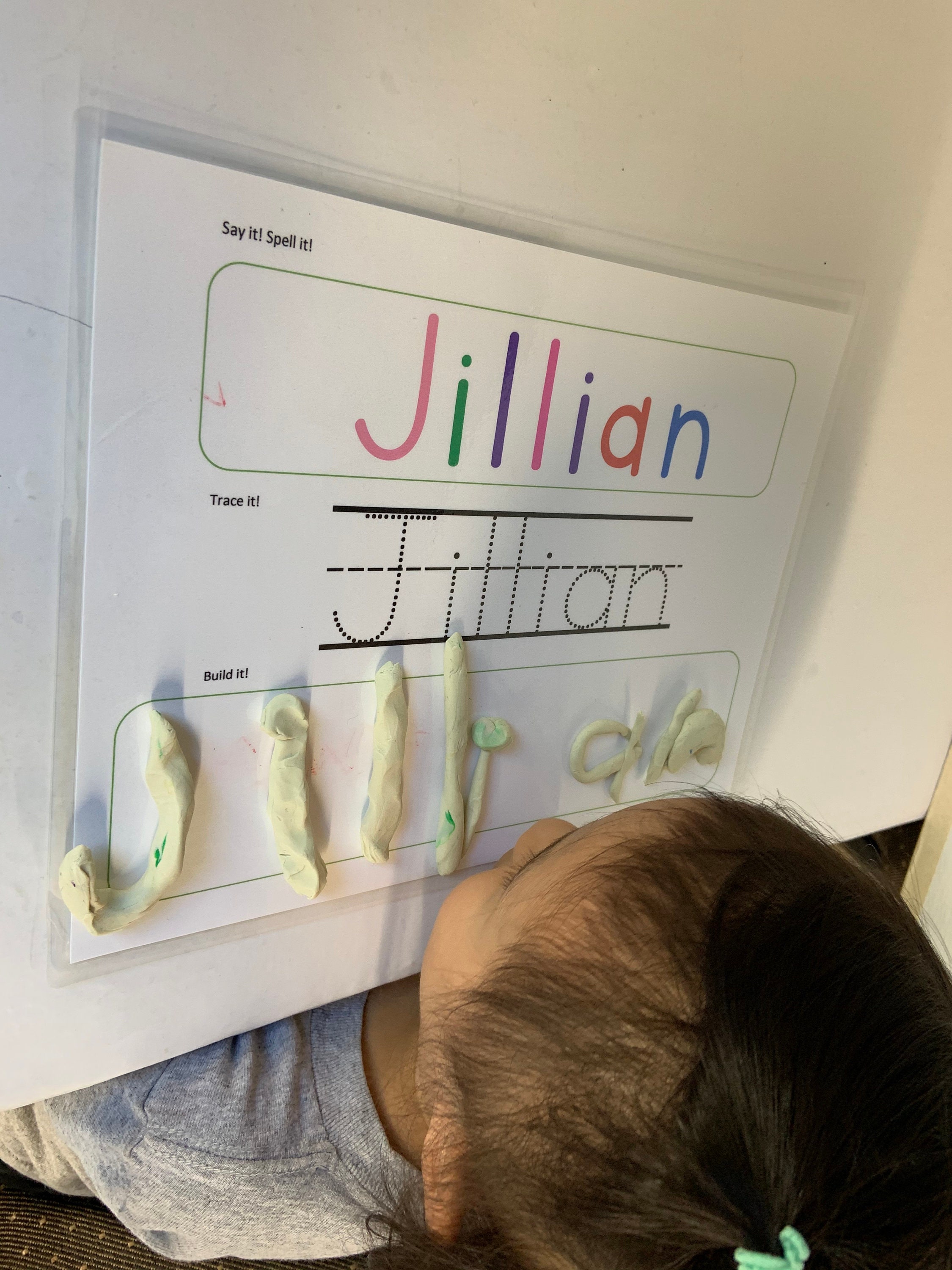 Custom Name Tracing Activity I Can Trace My Name Playdough/clay ...