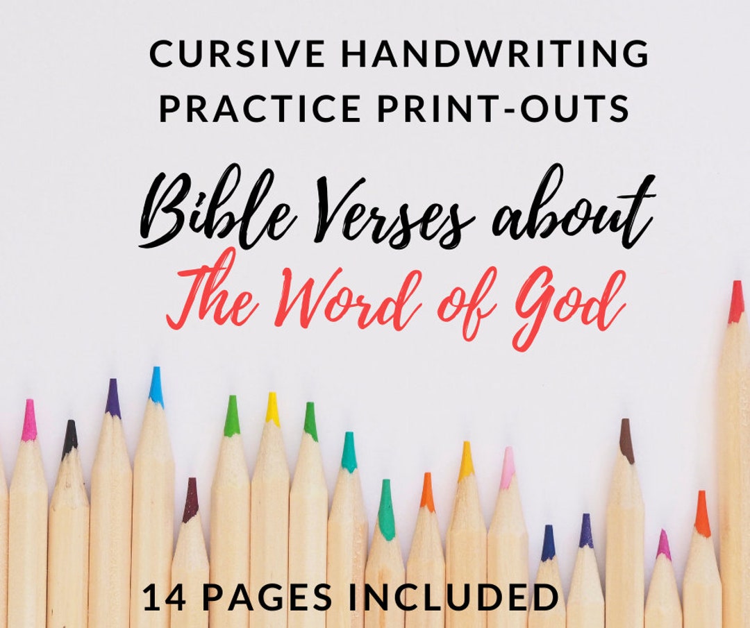 Scriptural Cursive Copywork About the Word of God - Etsy