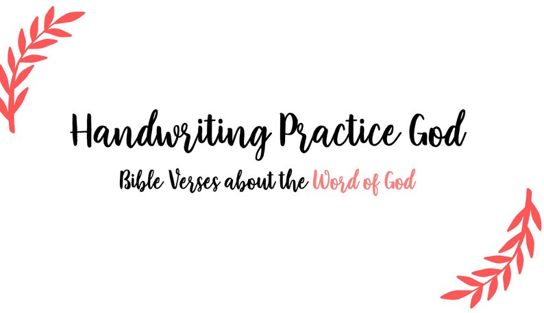 Scriptural Cursive Copywork About the Word of God - Etsy
