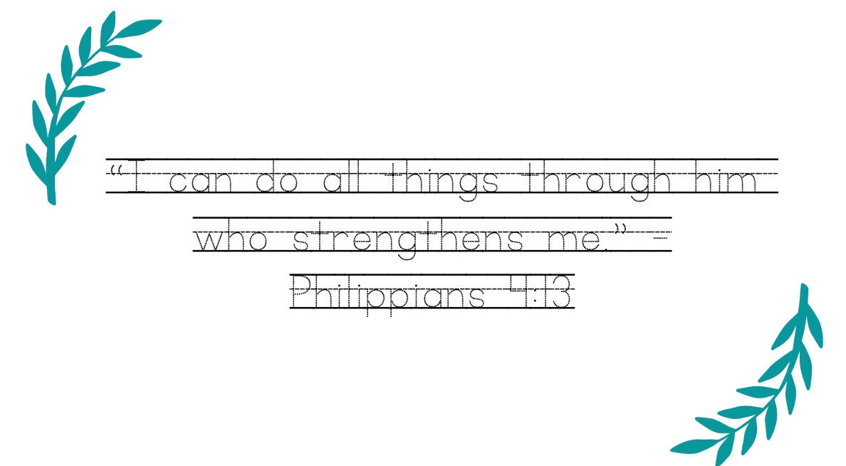 Bible Verse Handwriting Practice for Boys - Etsy