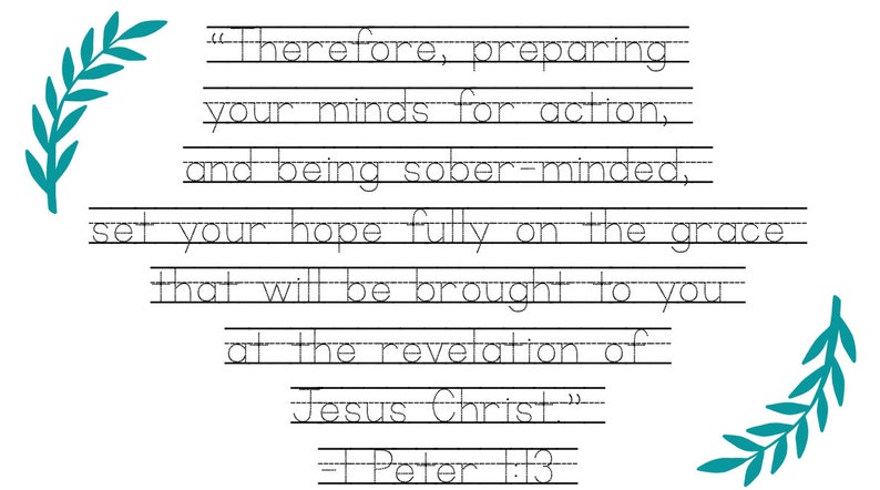 Bible Verse Handwriting Practice for Boys - Etsy