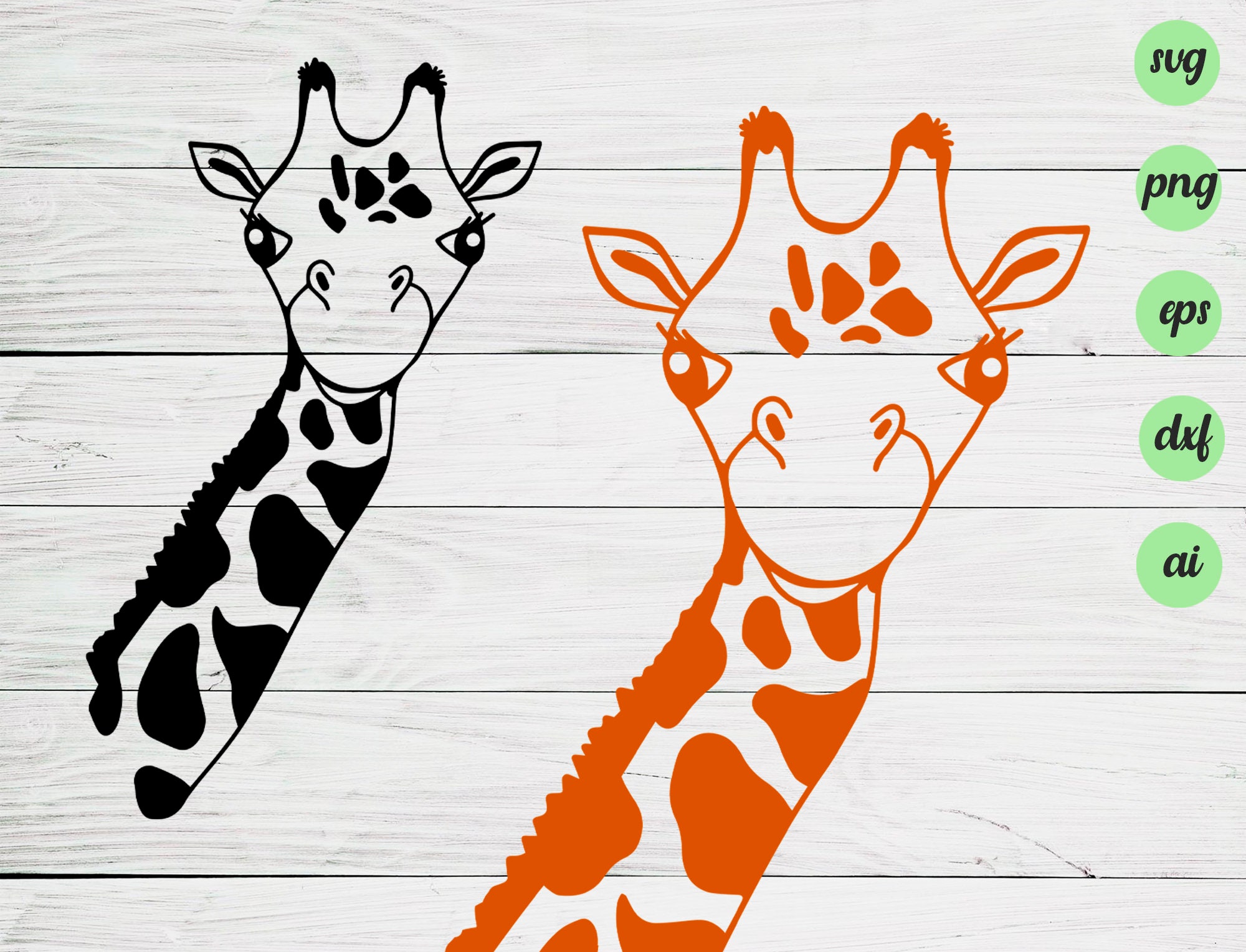 Giraffe svg file Giraffe face svg Svg cut files | Etsy