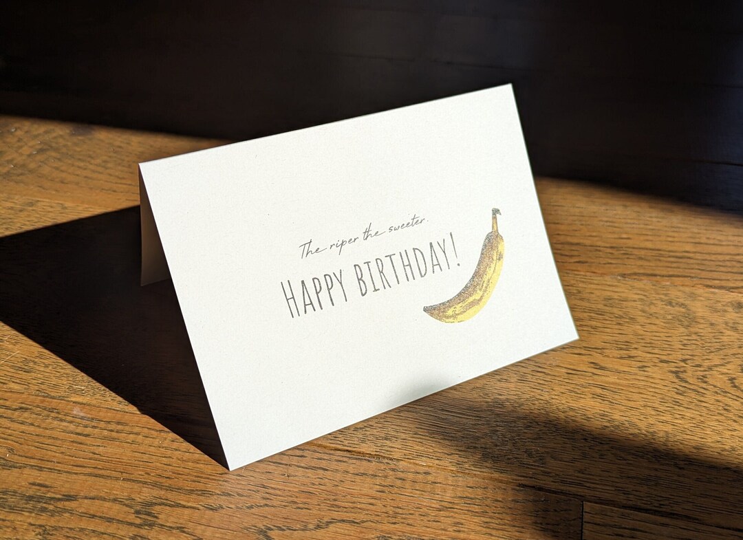 Birthday Card Congratulations Card Banana Funny Folding Card - Etsy