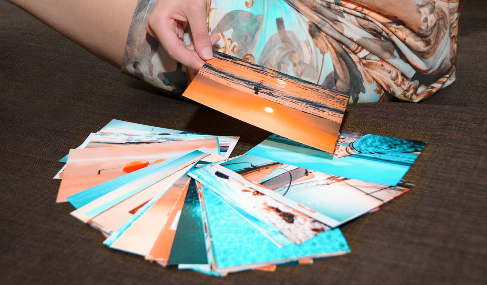 70 PCS Blue Orange Photo Collage Kit Room Décor Orange Teal Dorm Décor ...