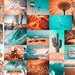 70 PCS Blue Orange Photo Collage Kit Room Décor Orange Teal - Etsy