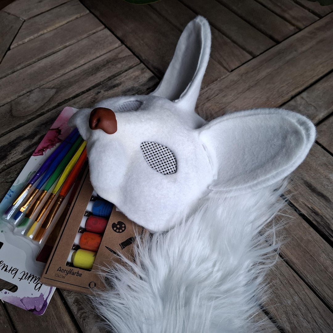DIY Kit Therian Mask, Tiermaske Selber Machen, Quadrobics Maske Katze ...