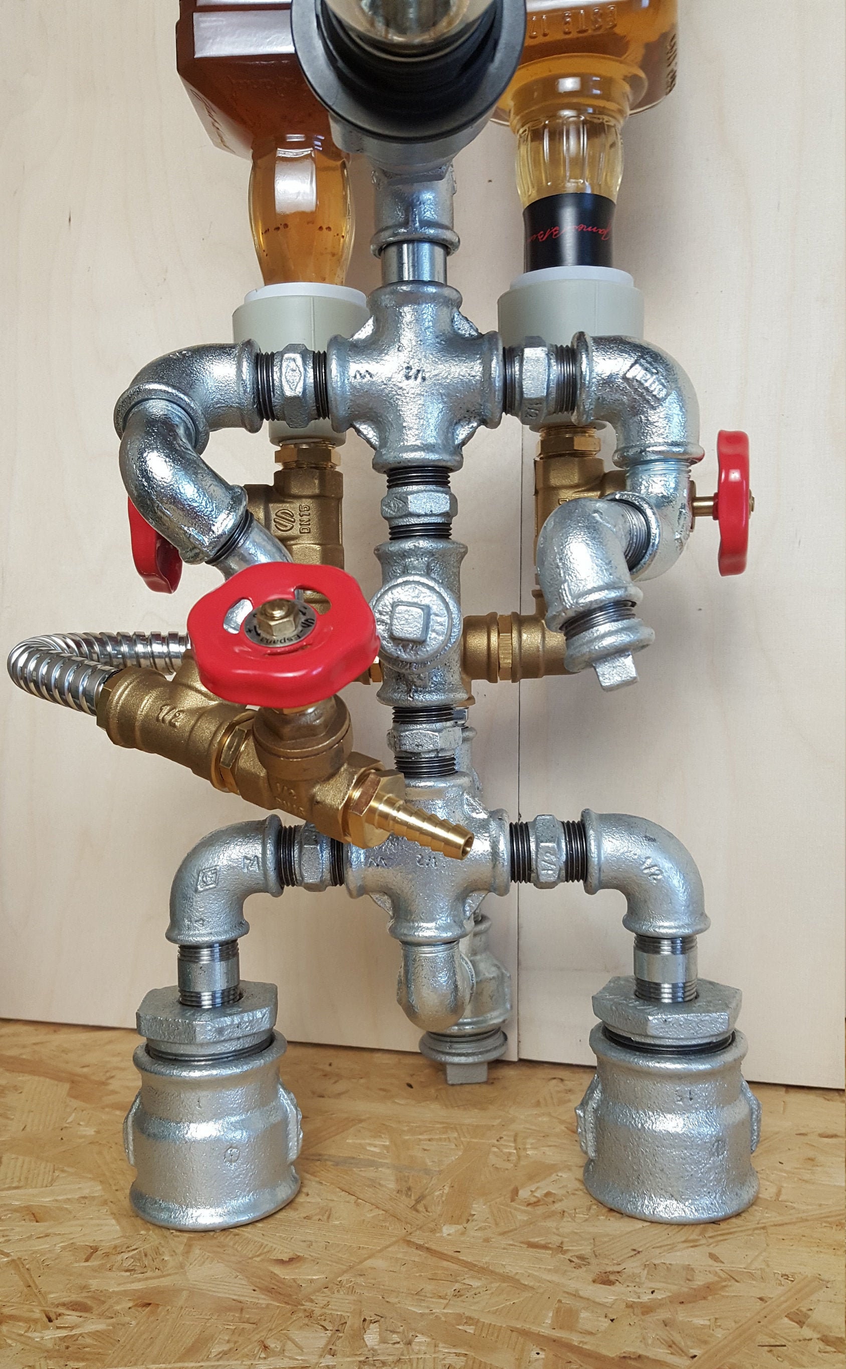 Firefighter, Double Liquor Alcohol Whiskey Dispenser, Steampunk, Gift ...