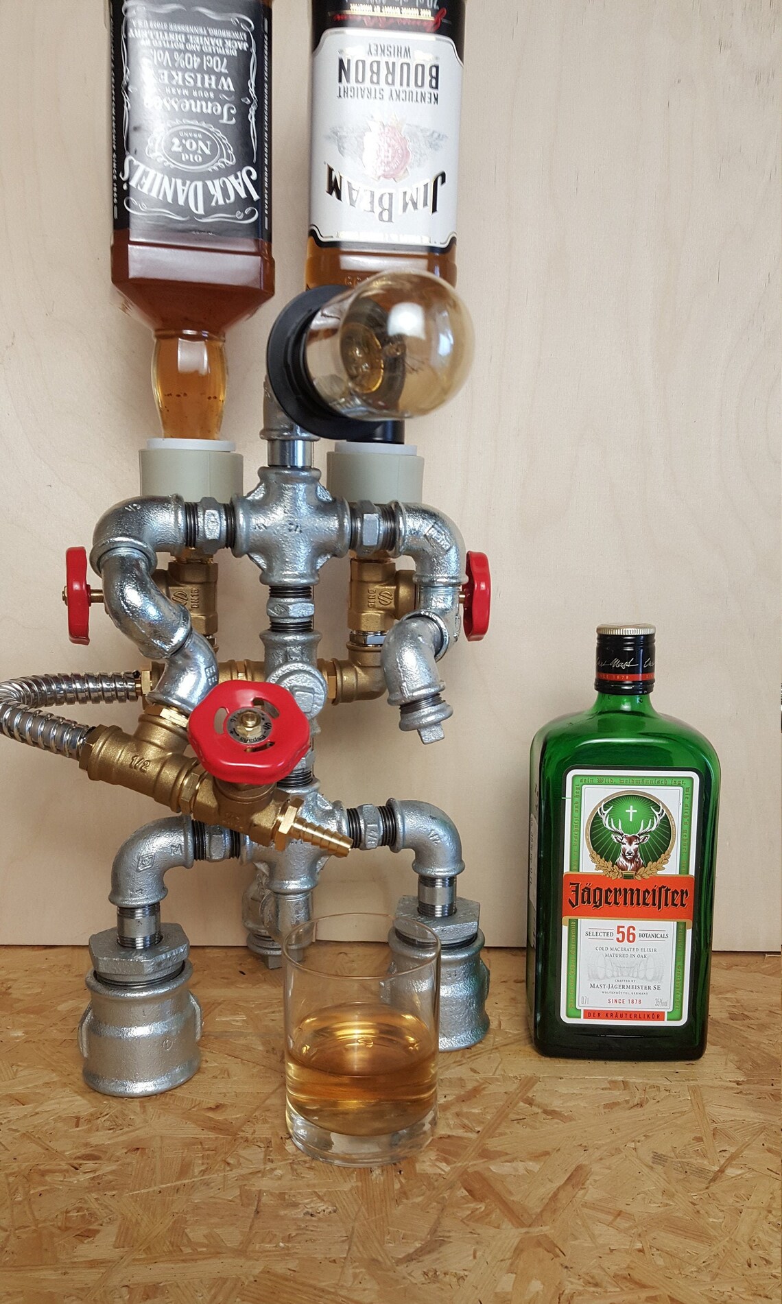 Firefighter, Double Liquor Alcohol Whiskey Dispenser, Steampunk, Gift ...