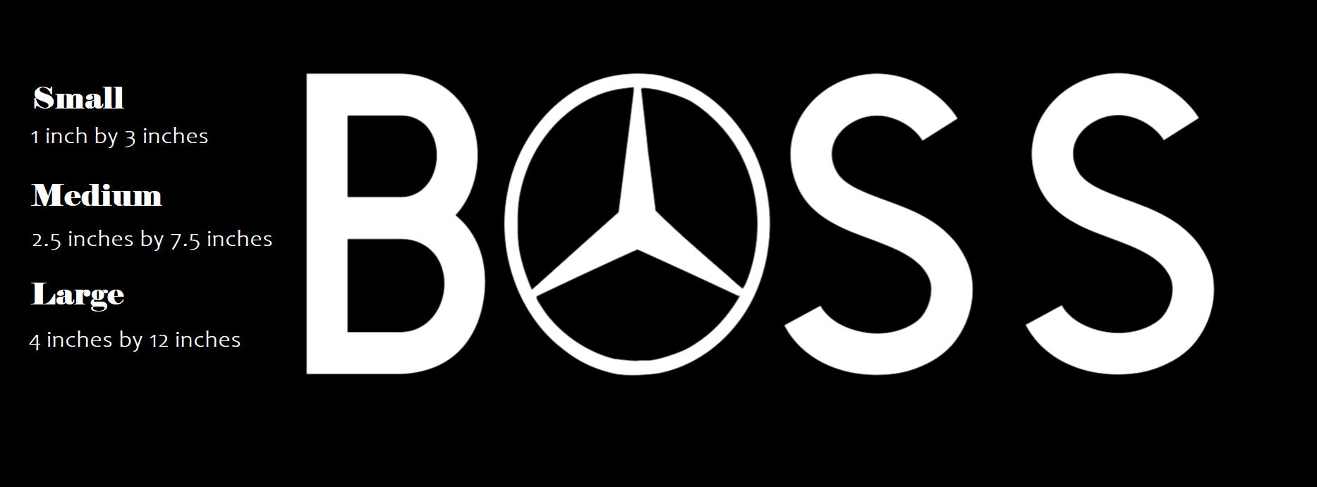 BOSS Car Vinyl Sticker Decal Black White or Shimmer | Etsy