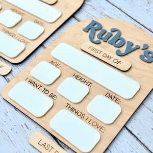 Personalized First Day of School Board, Dry Erase Back to School Sign ...