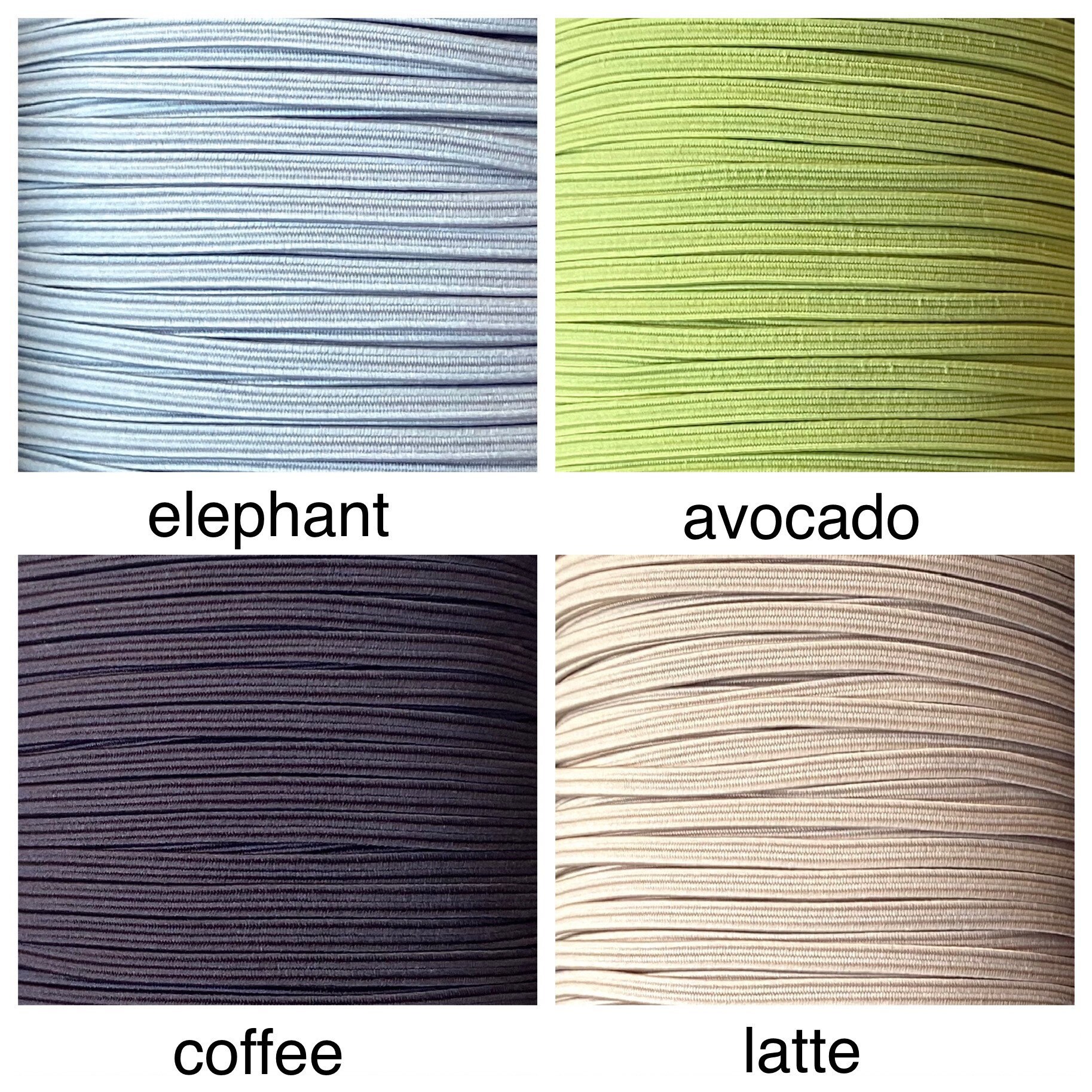 1/8 Inch (3mm) Colored Skinny Elastic by the Yard - Fast Shipping ...