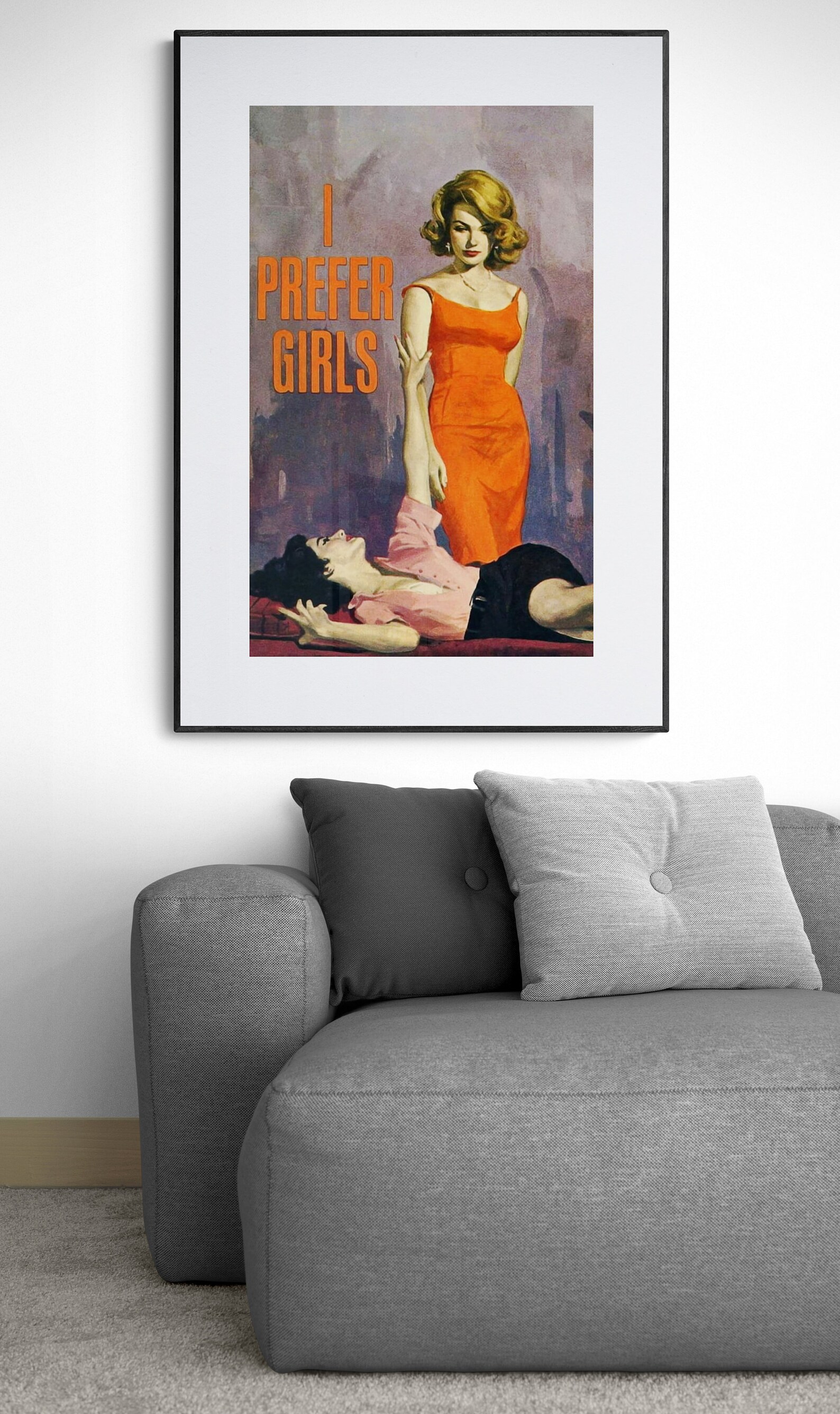 Lesbian Poster I Like Girls Poster Lesbian Art Lez Wall Etsy