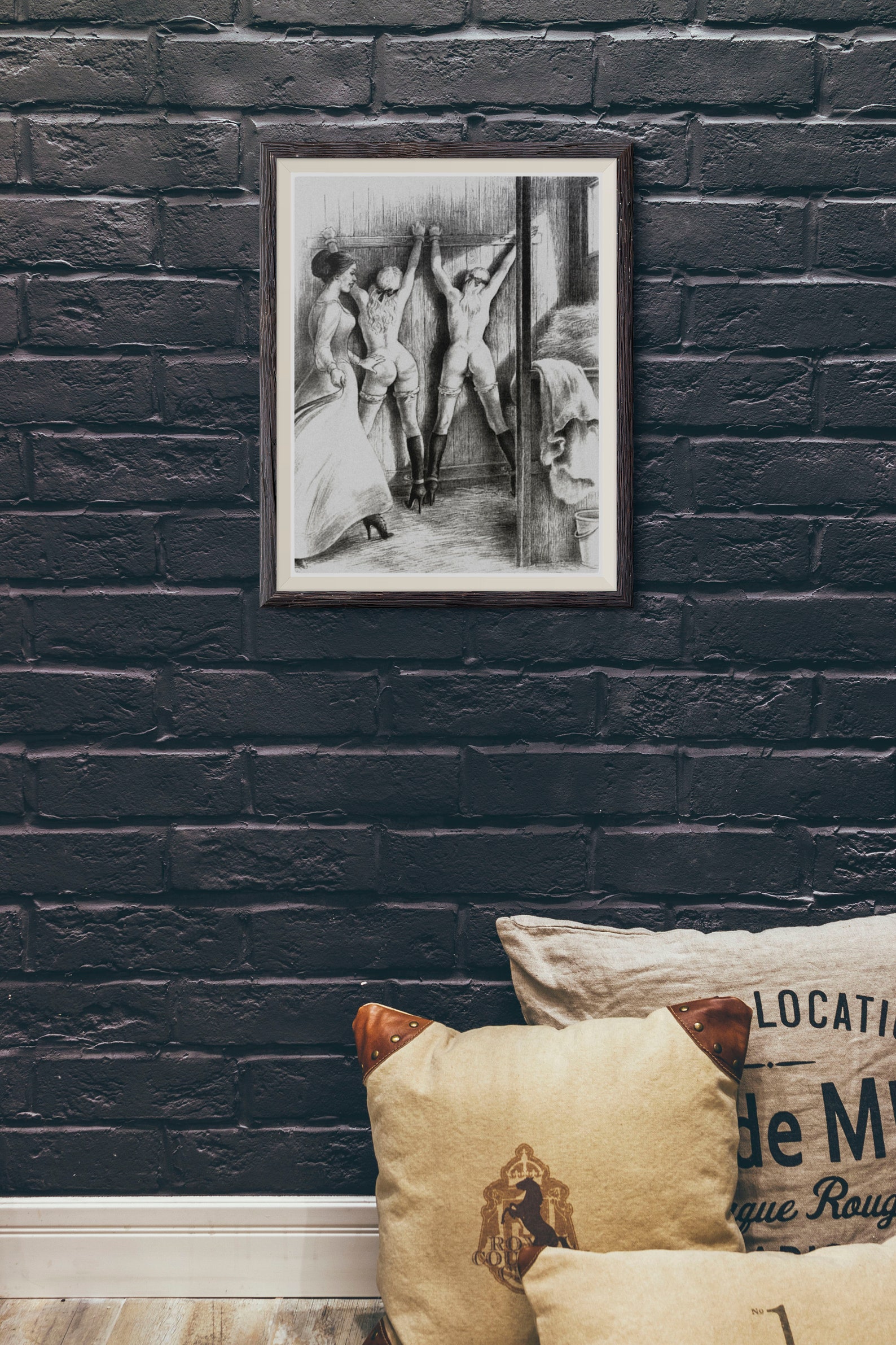 Lesbian Bdsm Rope Art Vintage Bdsm Pencil Sketch Bdsm Etsy 