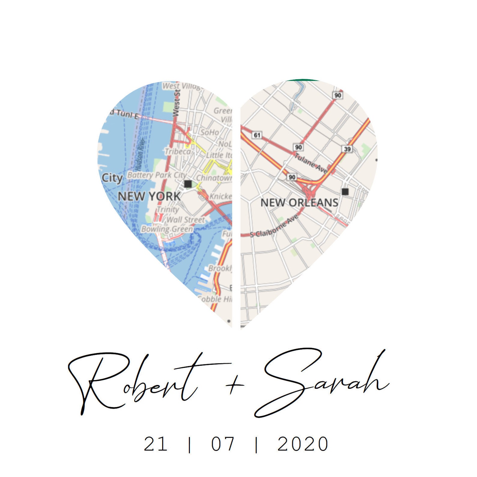 The MAP of Our Love City Locations Gift Idea for Wedding - Etsy UK