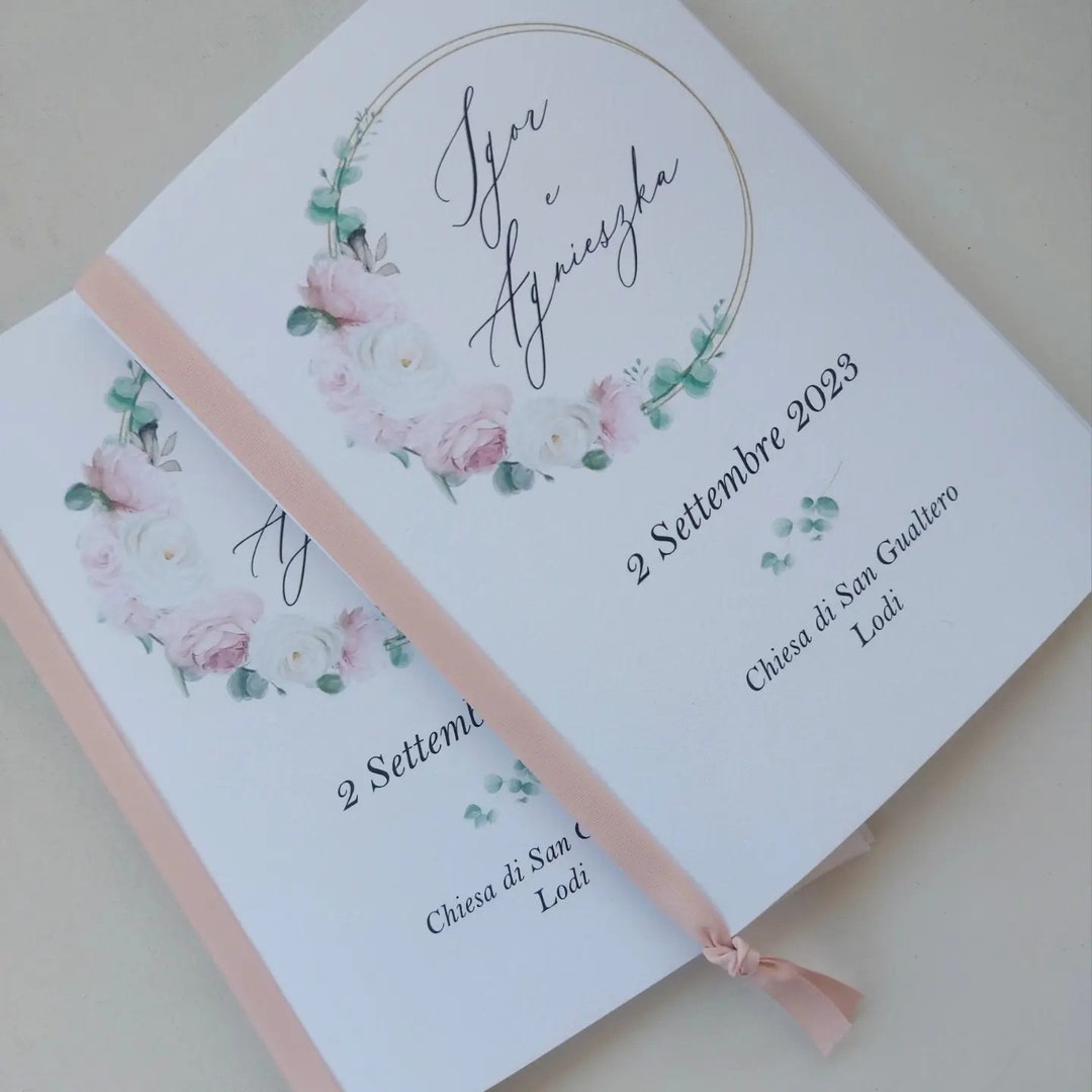 MASS BOOKLET - Missal - Religious Ceremony - Wedding in CHURCH ...