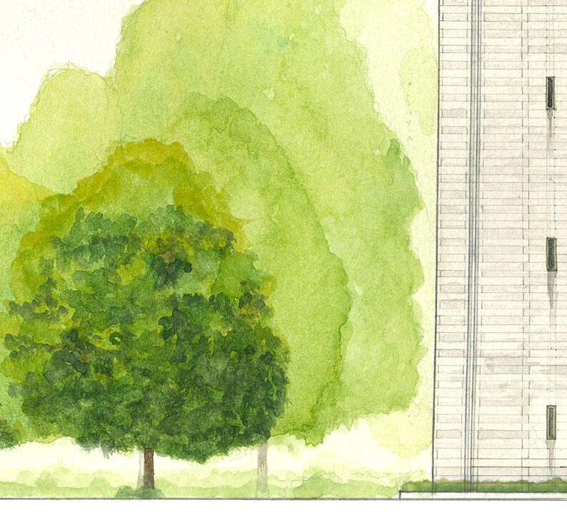 University of California, Berkeley: Sather Tower Watercolor - Etsy